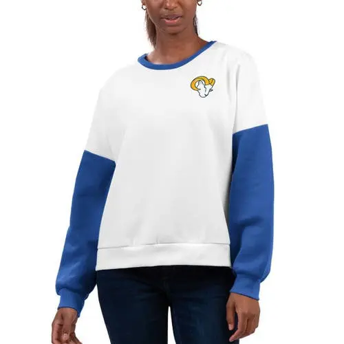 G-III 4HER BY CARL BANKS Los Angeles Rams A-game Pullover Sweatshirt