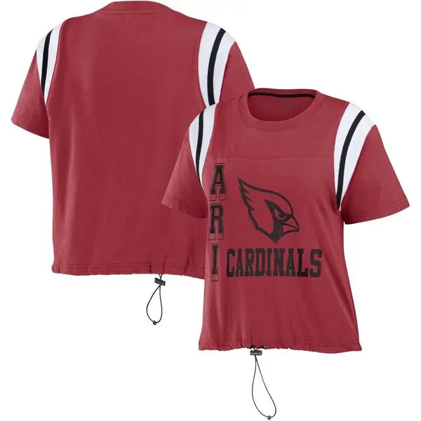 WEAR BY ERIN ANDREWS Arizona Cardinals Colorblock T-shirt By - Cardinal