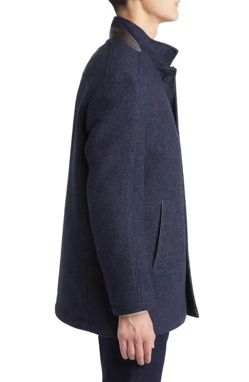 Johnston & Murphy Upton Bib Insert Wool-blend Car Coat