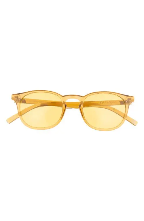 Le Specs Club Royale 48mm Round Sunglasses - Whiskey/ochre Mono