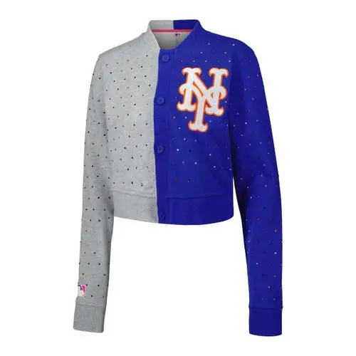 Terez New York Mets Cropped Button-up Cardigan