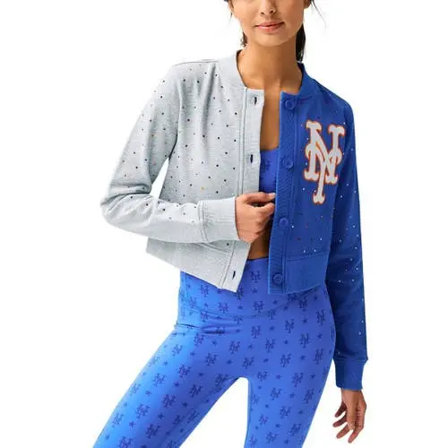 Terez New York Mets Cropped Button-up Cardigan