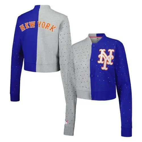 Terez New York Mets Cropped Button-up Cardigan