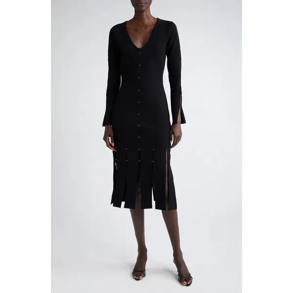 St. John Car Wash Long-sleeve Jersey Dress