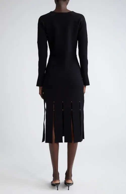 St. John Car Wash Long-sleeve Jersey Dress