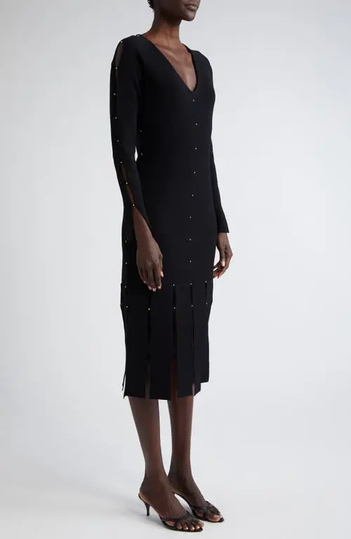 St. John Car Wash Long-sleeve Jersey Dress