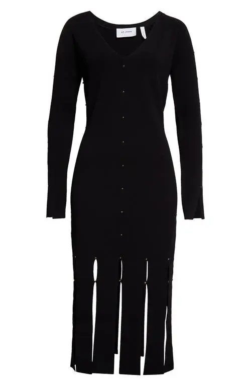 St. John Car Wash Long-sleeve Jersey Dress
