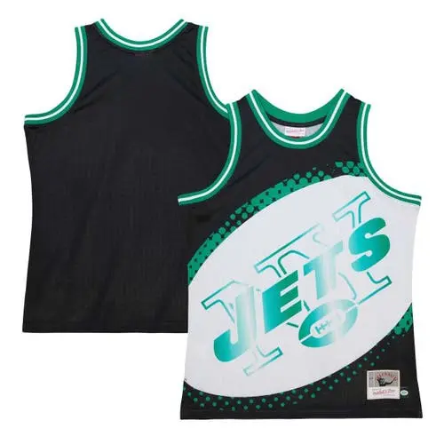 Mitchell & Ness New York Jets Big Face 7.0 Fashion Tank Top - Black
