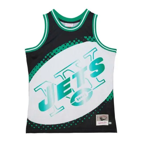 Mitchell & Ness New York Jets Big Face 7.0 Fashion Tank Top - Black