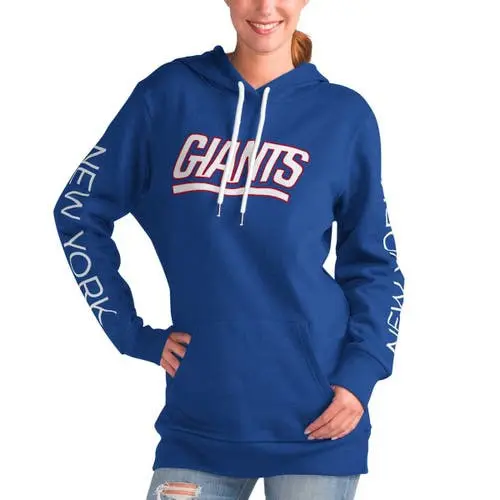 G-III 4HER BY CARL BANKS New York Giants Extra Inning Pullover Hoodie - Royal