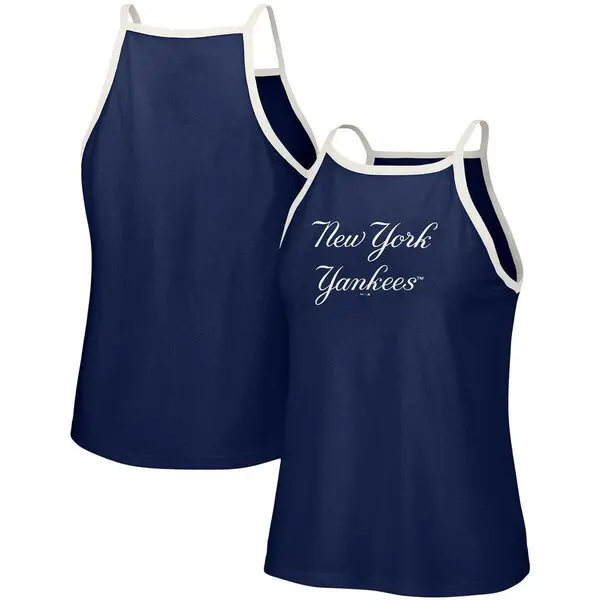 LUSSO New York Yankees Nadine Halter Tank Top - Navy