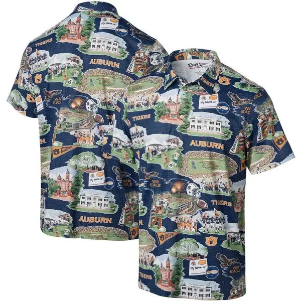 Reyn Spooner Auburn Tigers Scenic Polo
