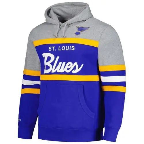 Mitchell & Ness Gray St. Louis S Head Coach Pullover Hoodie