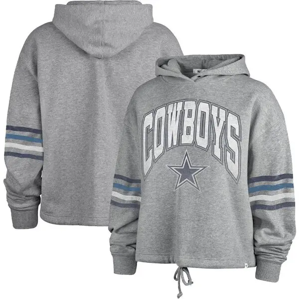 '47 Dallas Cowboys Upland Bennett Pullover Hoodie - Gray