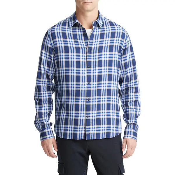 Vince Venice Plaid Button-up Shirt