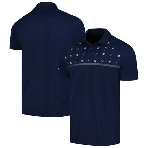 LEVELWEAR New York Yankees Sector Batter Up Raglan Polo - Navy