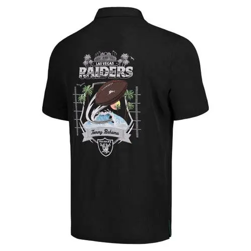 Tommy Bahama Las Vegas Raiders Tidal Kickoff Camp Button-up Shirt