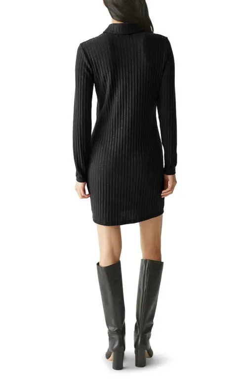 Michael Stars Kayla Long-sleeve Ribbed Mini Dress