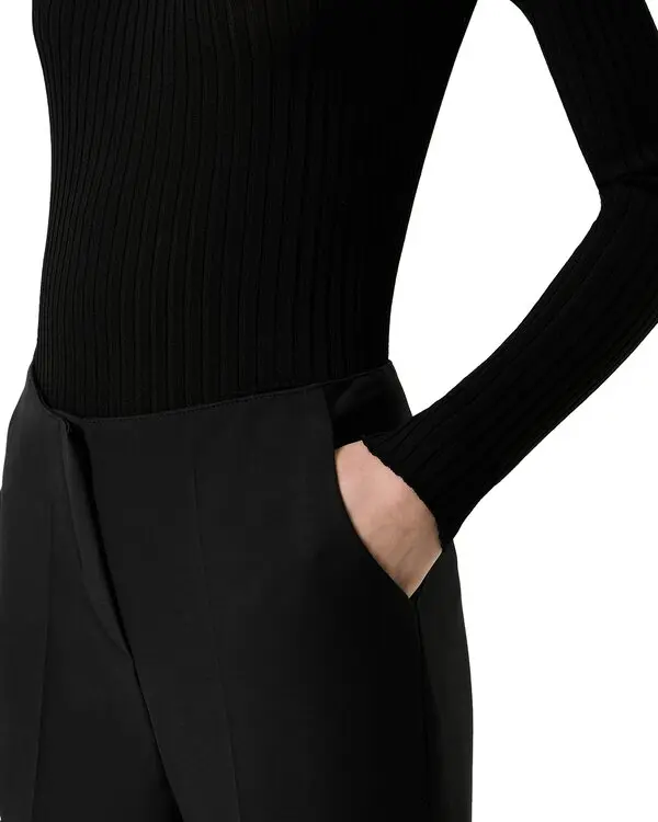 Emporio Armani Stretch Gabardine 7/8 Trousers - Black