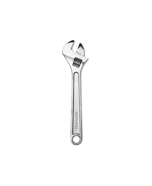 CHARACTER Large Adjustable Wrench - Silver-tone