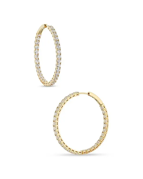 Nadri Inside Out Hoop Earrings - Gold