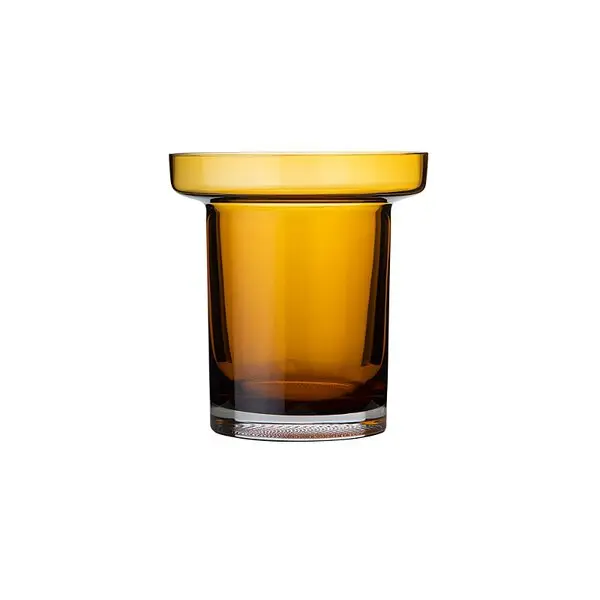 KOSTA BODA Limelight Low Vase - Amber