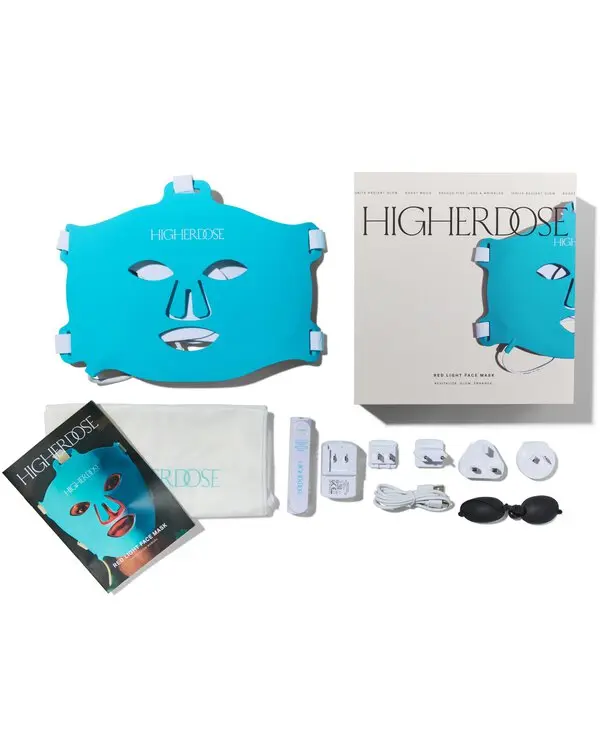 HIGHERDOSE Red Light Face Mask - Turquoise/aqua