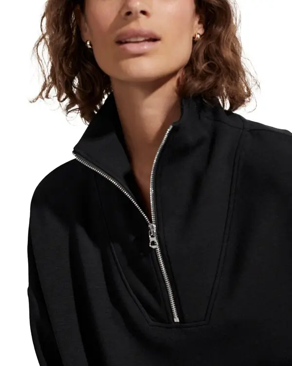 Varley Hawley Half Zip Sweatshirt - Black