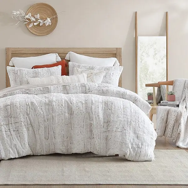 PERI HOME Snow Leopard Comforter Set, Full/queen - Ivory