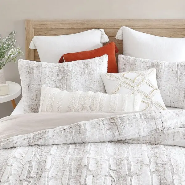 PERI HOME Snow Leopard Comforter Set, Full/queen