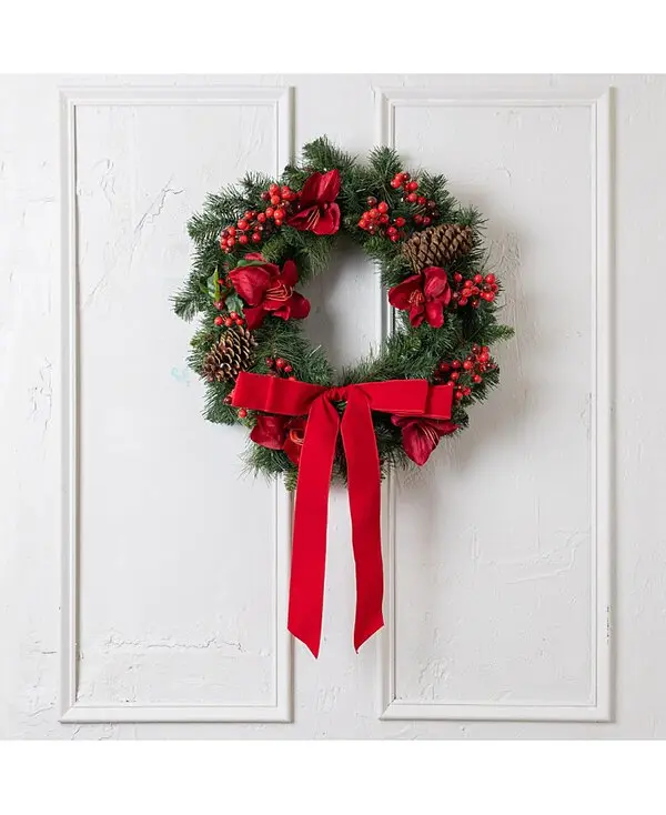 COCOBELLA Natalee Holiday Wreath - Red