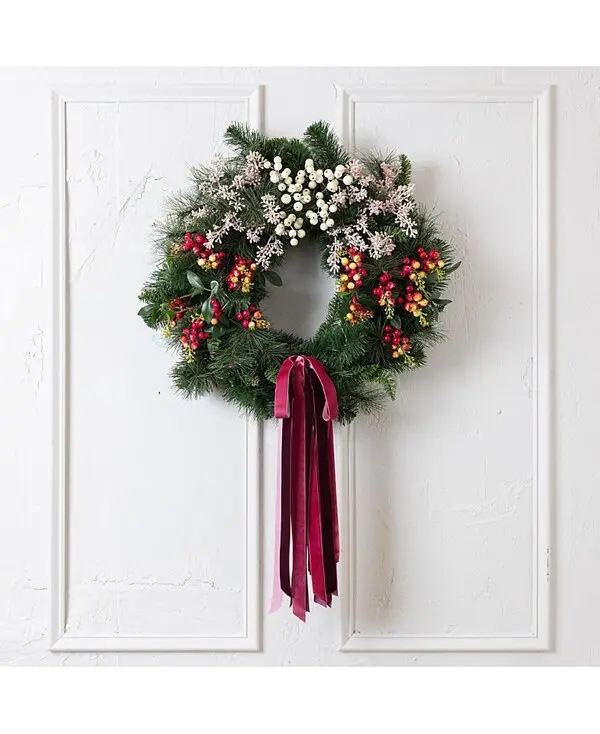 COCOBELLA Ruby Holiday Wreath - Pink