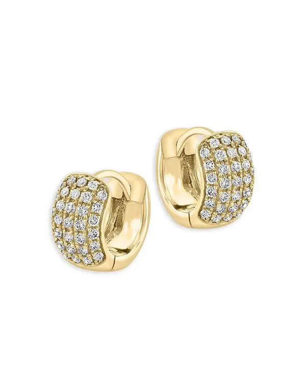 Bloomingdale'S 14k Yellow Diamond Huggie Hoop Earrings - Gold