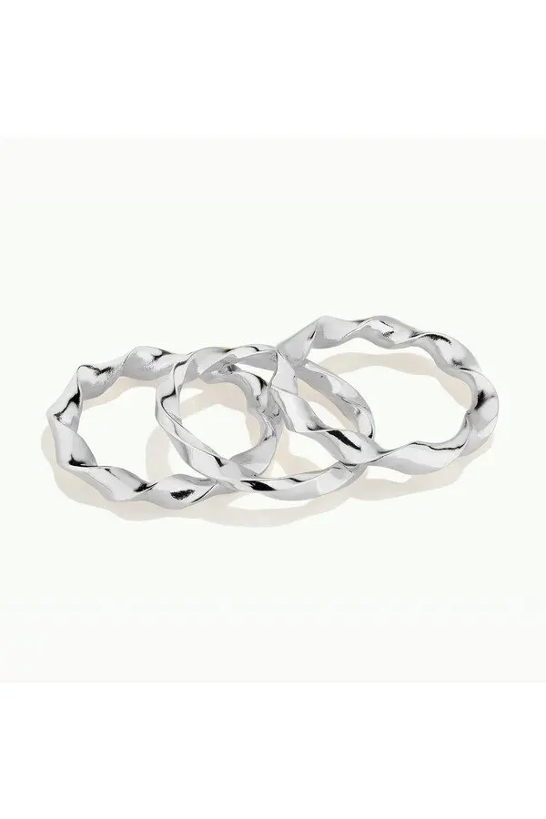 SOKO Twist Infinity Stacking Rings - Gold