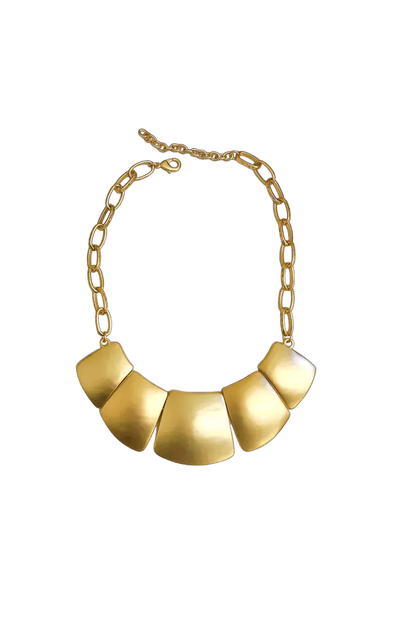 KENNETH JAY LANE Satin Wedge Chain Necklace - Gold