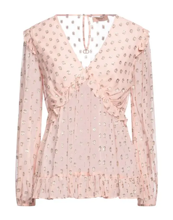 TWINSET Ruched Polka-dot Top