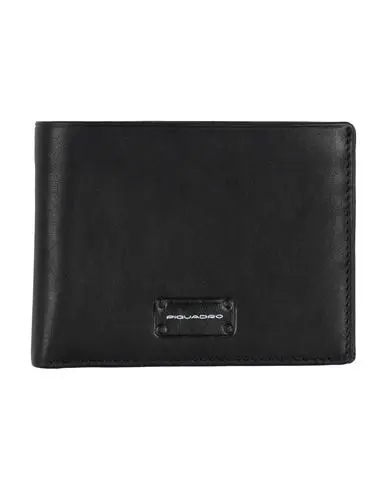 PIQUADRO Wallet Dark Cow Leather - Black