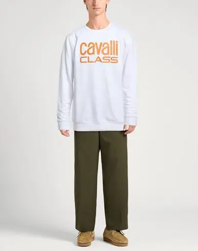 Roberto Cavalli Sweatshirt In Cotton And Polyester - White