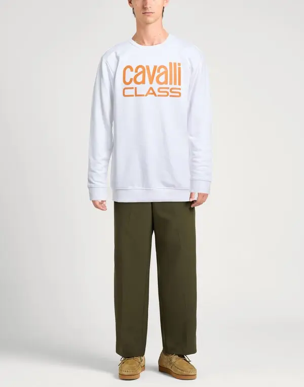 Roberto Cavalli Sweatshirt In Cotton And Polyester - White