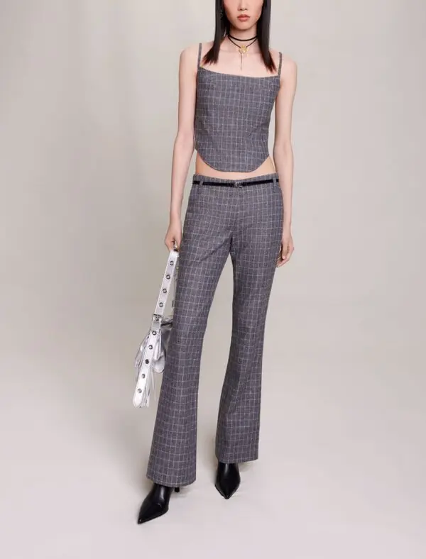 Maje Flared Trousers - Grey