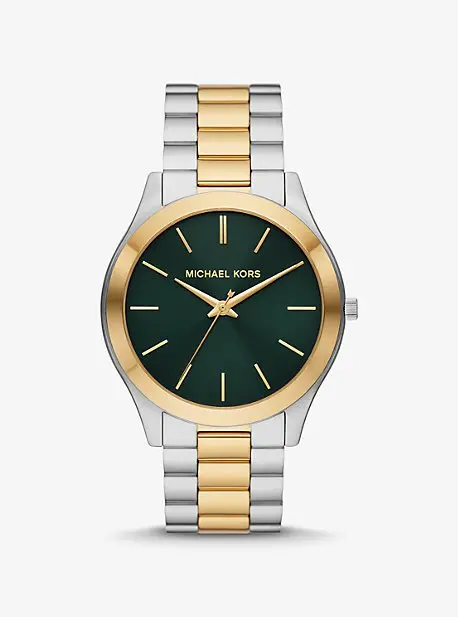 Michael Kors Oversized Slim Runway Two-tone Watch In By