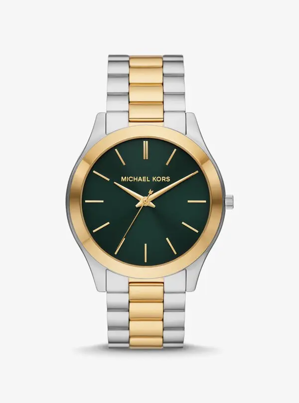 Michael Kors Oversized Slim Runway Two-tone Watch - Silver