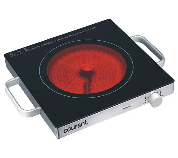 COURANT 1500w Ceramic Glass Cooktop Stainless Steel - Silver