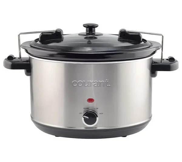 COURANT 6-qt Locking Slow Cooker Stainless Steel