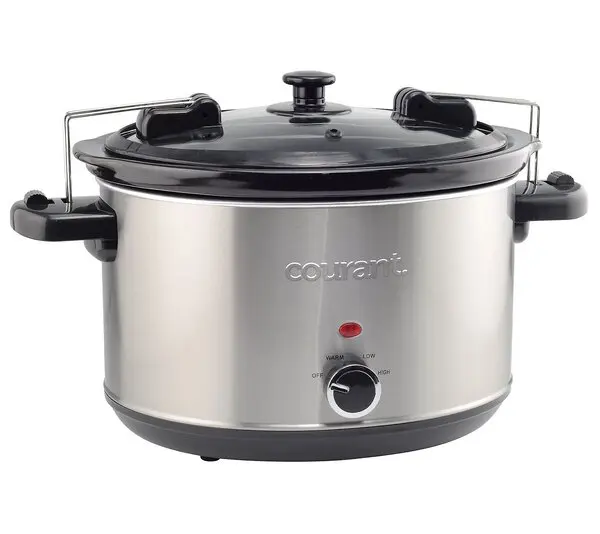 COURANT 6-qt Locking Slow Cooker Stainless Steel