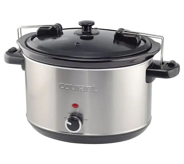 COURANT 6-qt Locking Slow Cooker Stainless Steel