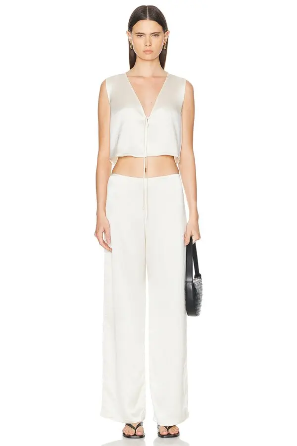 LESET Barb Wide-leg Pant - Creme
