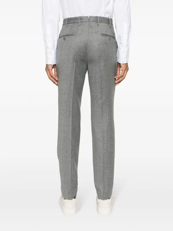 Incotex Mélange Tapered-leg Trousers - Grey