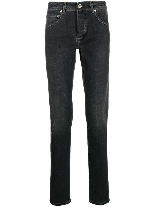 BARBA NAPOLI Logo-patch Stretch Skinny Jeans