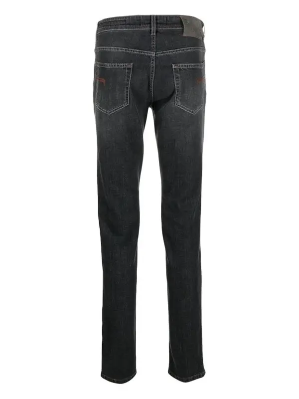 BARBA NAPOLI Logo-patch Stretch Skinny Jeans